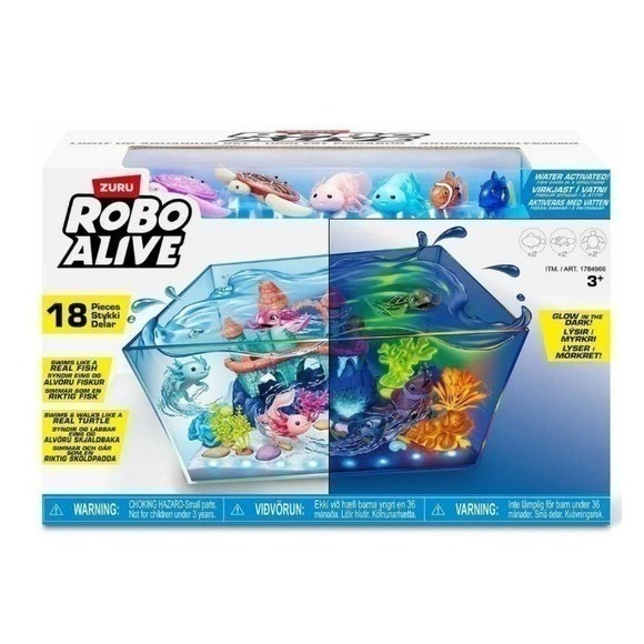 Zuru Robo Alive | Toys | Zuru Robo Alive Light Up Aquarium Set With 8 ...